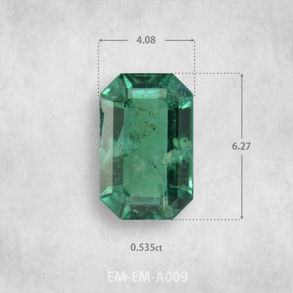 Emerald 0.535ct Natural, Emerald cut – Fine Cast Gems | Rīga